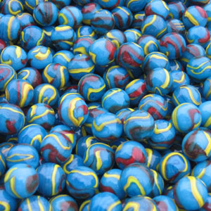 Target Marbles, 5/8" diameter or 16mm